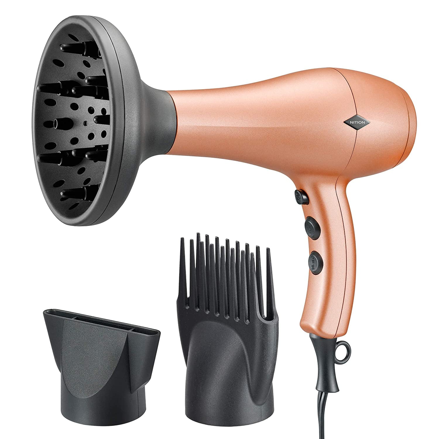 NIT Negative s Ceramic Hair Dryer with Diffuser(Large Size 5.3 inch ...