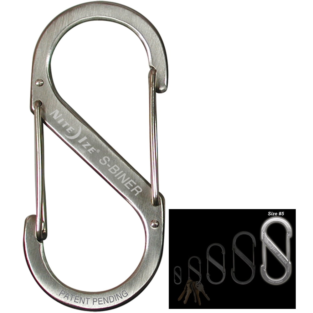 Nite Ize Dual Spring Gate Carabiner Clipping Capability Stainless Steel ...