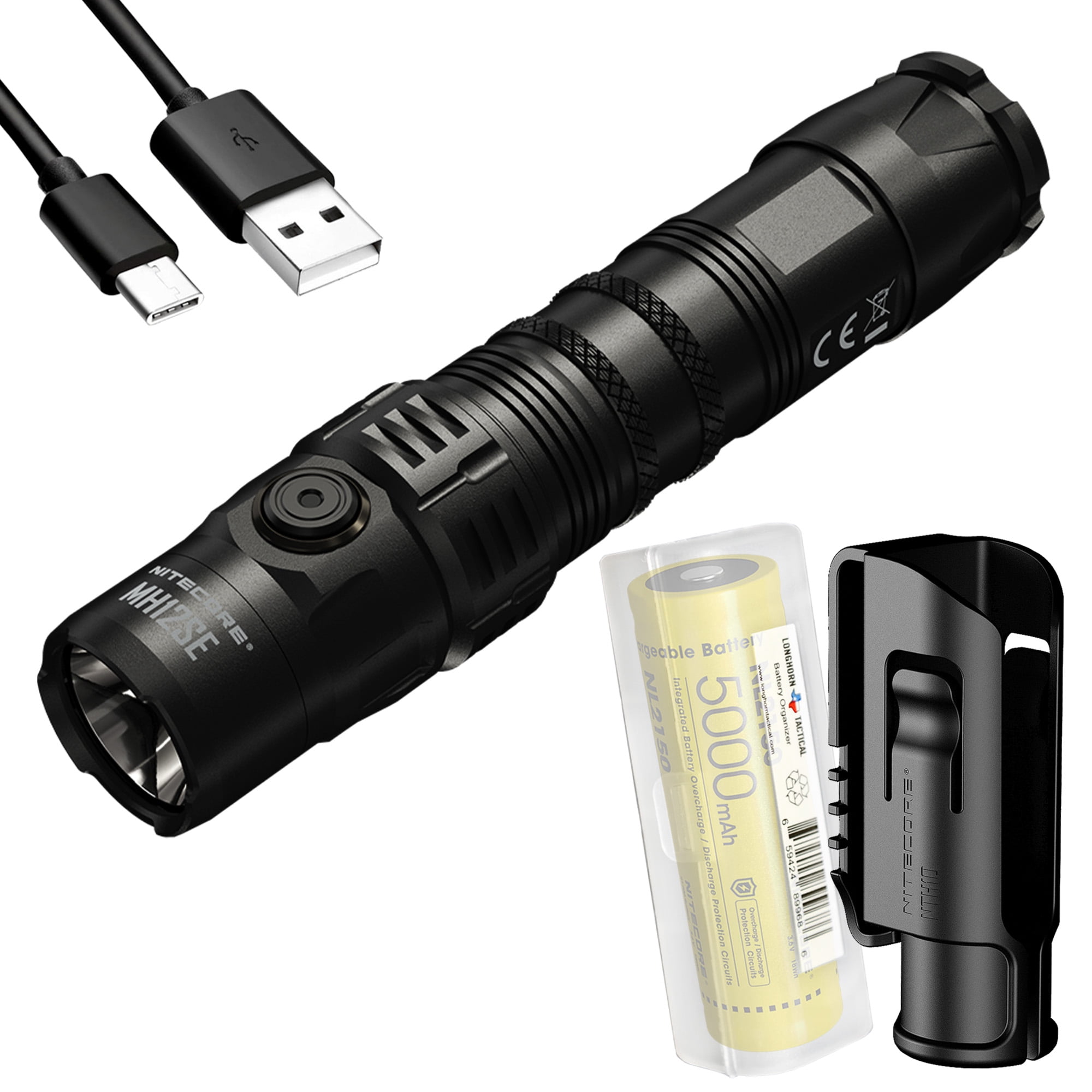 NITECORE MH12SE 1800 Lumen USB-C Rechargeable Flashlight with LumenTac ...