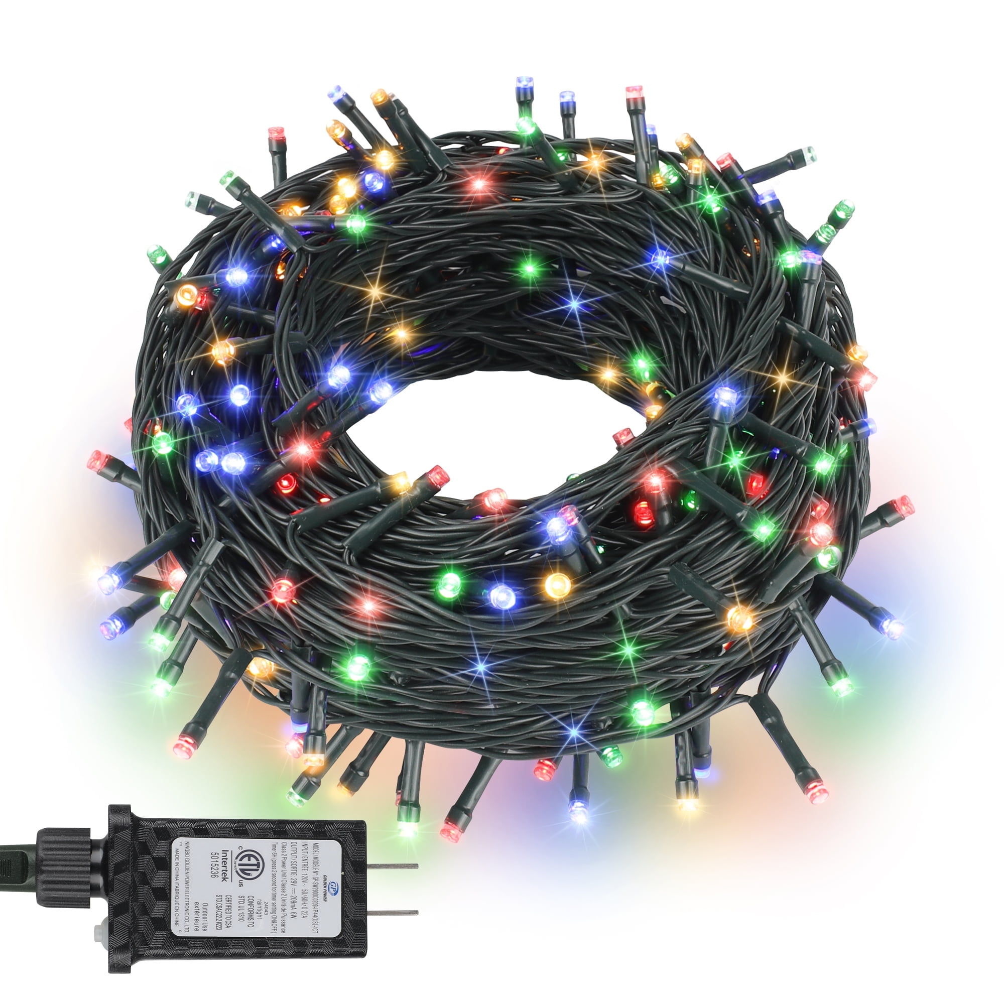 NITIDSKY 66ft 200 LED Christmas Lights Outdoor Indoor Green Wire ...