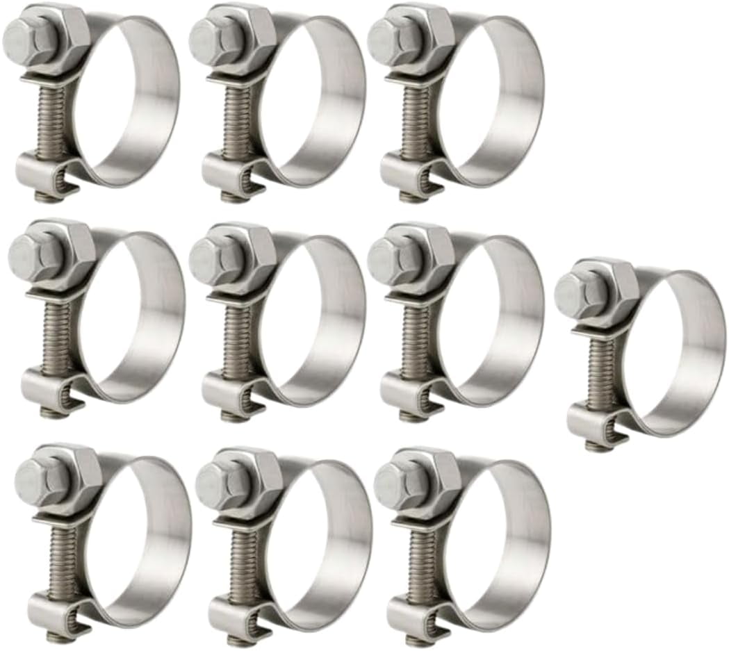 NITRO4X4 Stainless Steel Fuel Injector Hose Clamps Set - 10 Pack ...