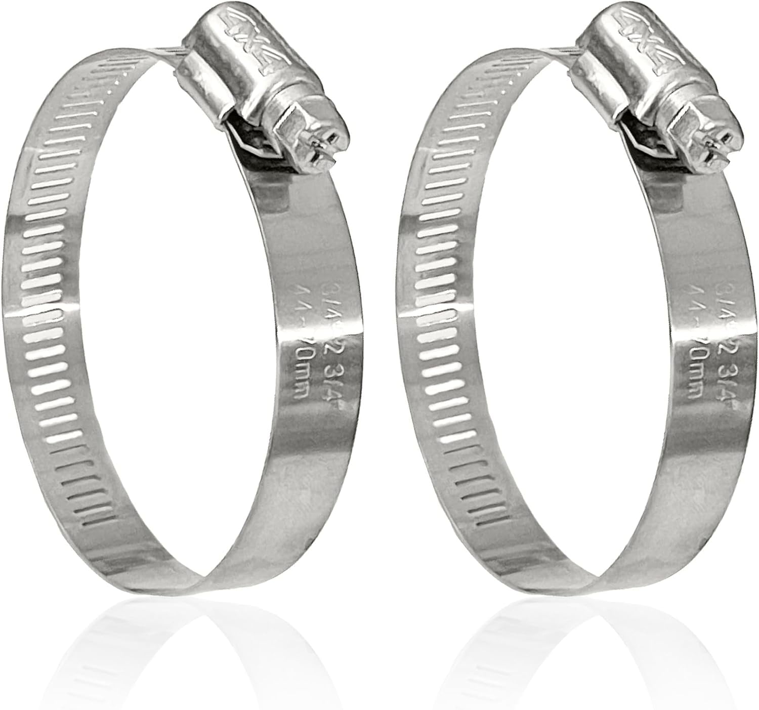 NITRO4X4 Stainless Steel Hose Clamps Set - 2 Adjustable Hose Clamp (1-3 ...