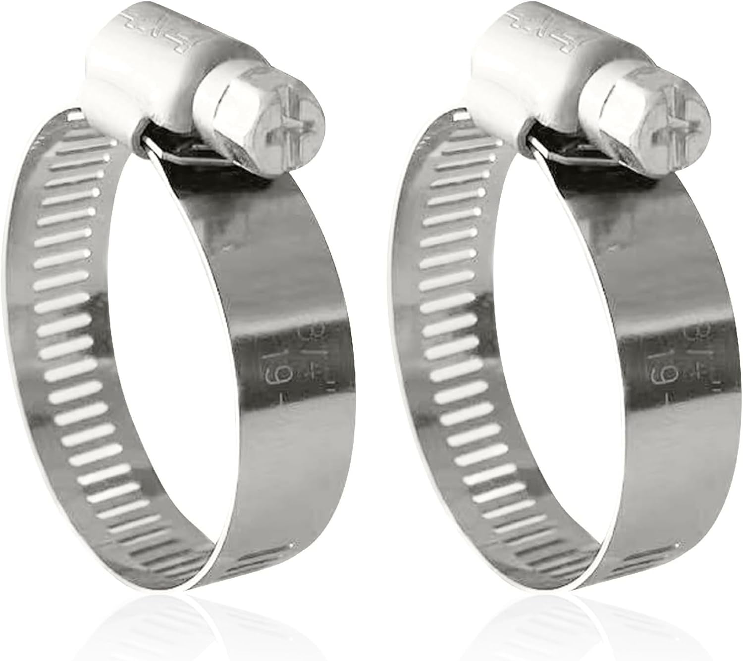 NITRO4X4 Stainless Steel Hose Clamps Set - 2 Adjustable Hose Clamp (3/4 ...