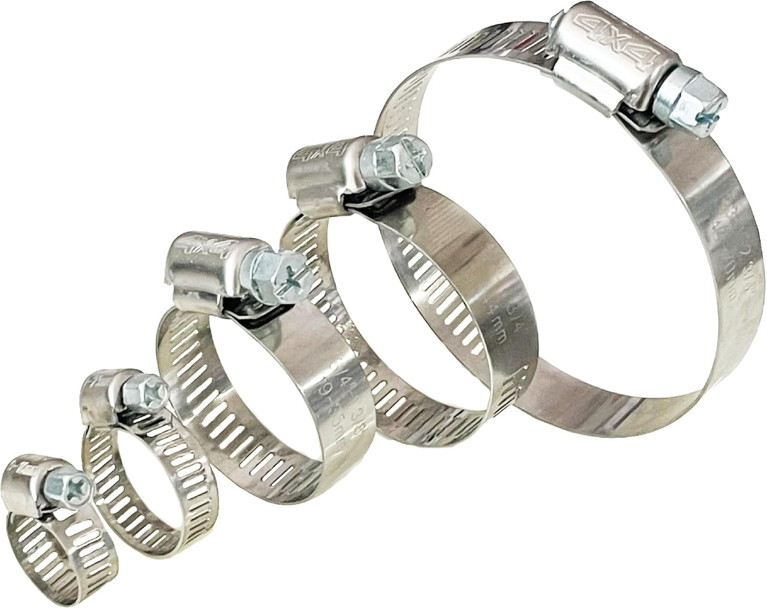 NITRO4X4 Stainless Steel Hose Clamps Set - 26 Pack Adjustable Hose ...