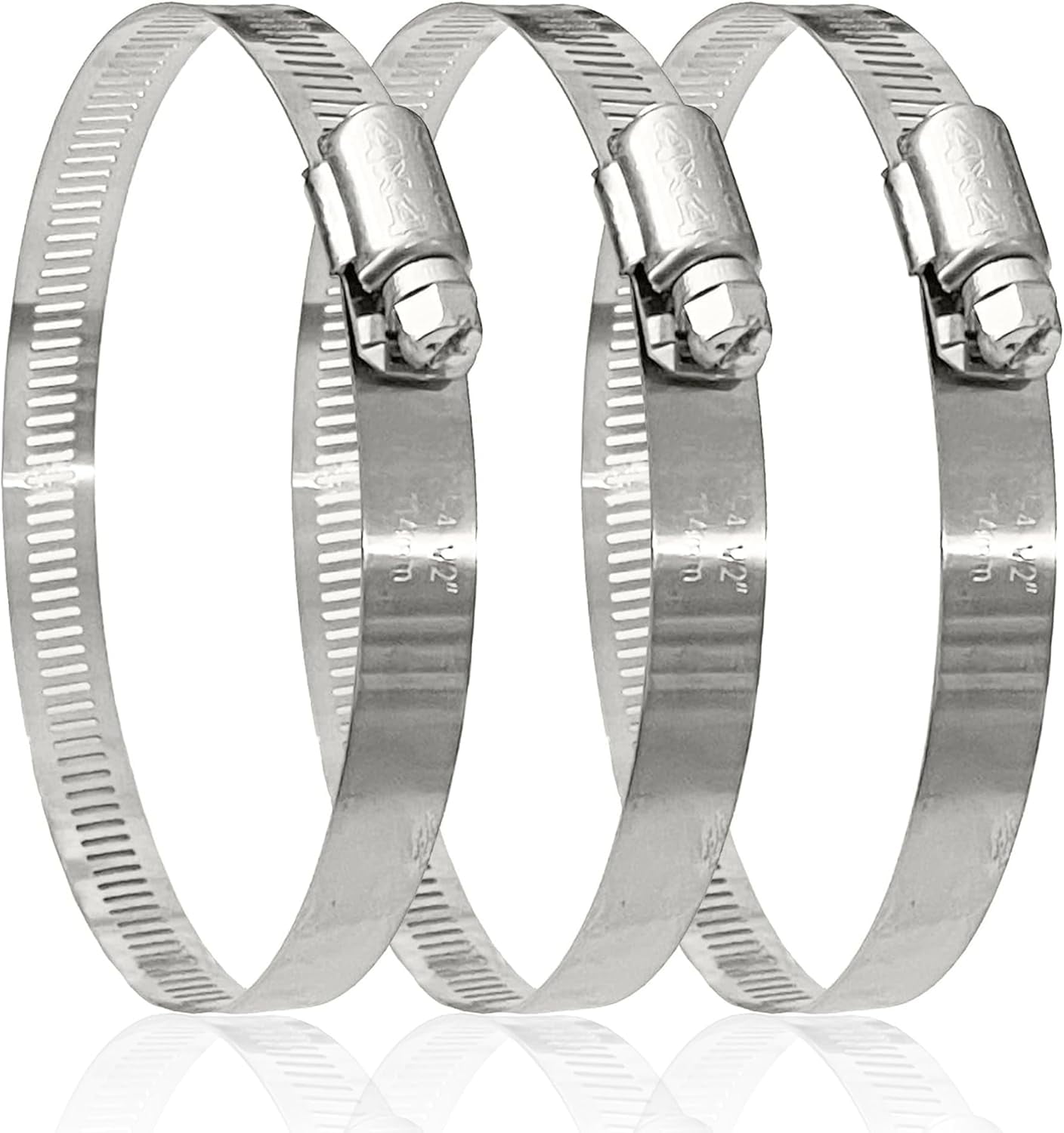 NITRO4X4 Stainless Steel Hose Clamps Set - 3 Adjustable Hose Clamp (2-1 ...