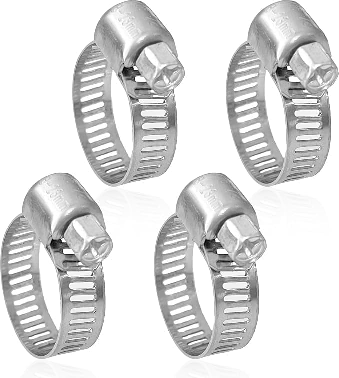 NITRO4X4 Stainless Steel Hose Clamps Set - 4 Adjustable Hose Clamp (5/ ...