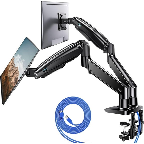 NITROGLIDEDual Monitor Stand for 13″–40″, Premium Dual Monitor Mount ...