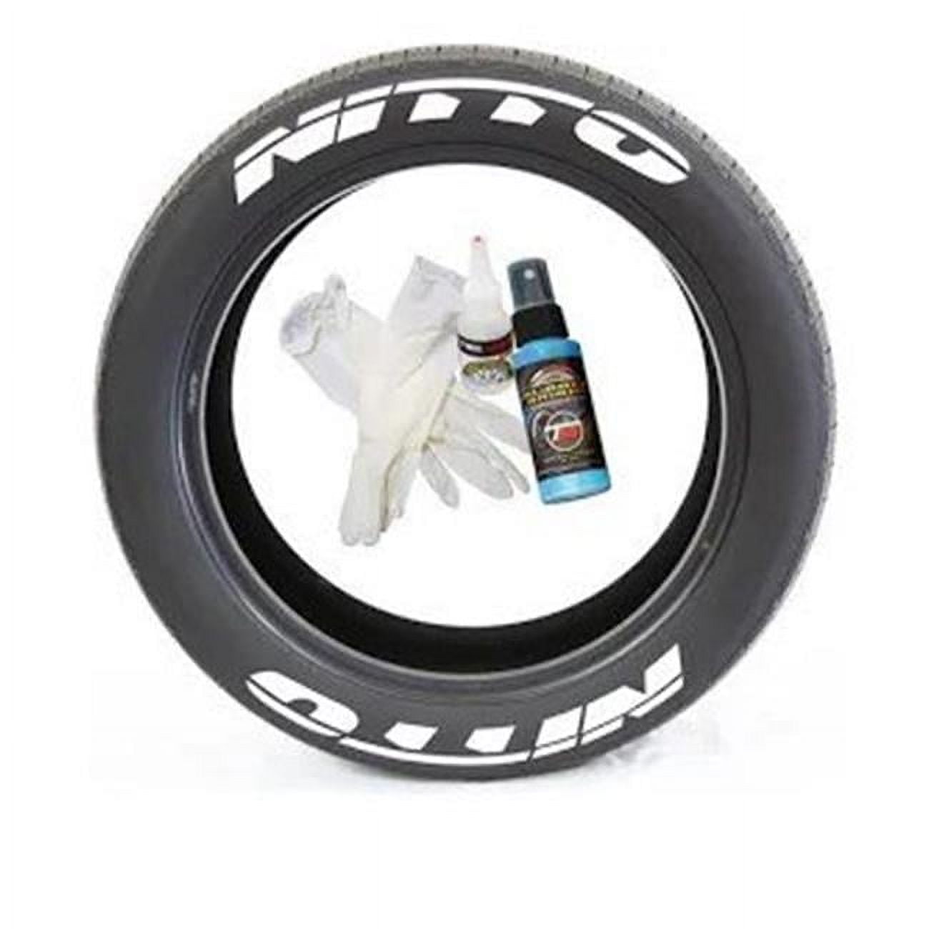 NITTO Tire Stickers - White - 1.0" For All Wheel Sizes (8 pack ...