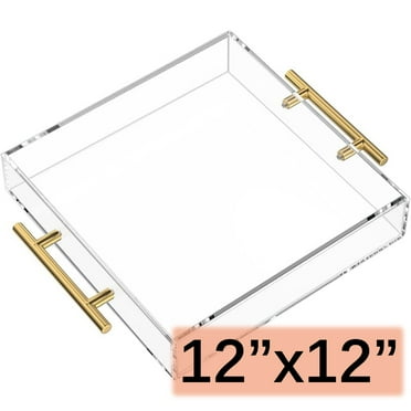 On the Surface Decorative Square Tray, Customizable Wooden Serving Tray ...