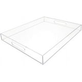 NIUBEE Large Clear Acrylic Serving Tray 20x16Inch with Handles for Food ...