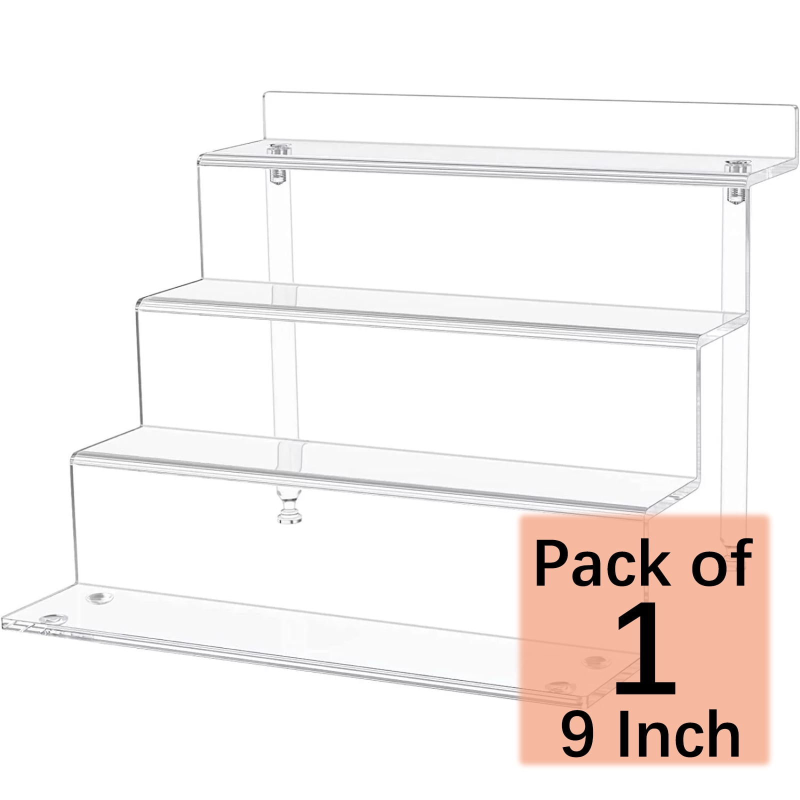 NIUBEE 9 Inch Acrylic Riser Display Shelf Perfume Organizer, Clear ...