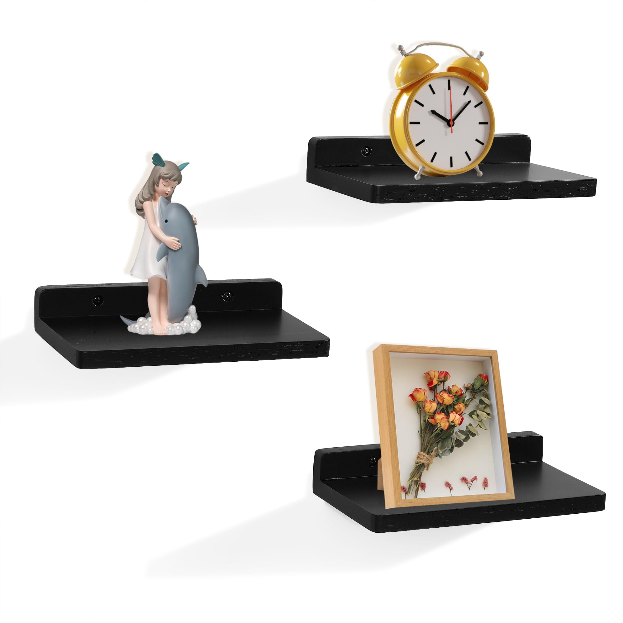 NIUBEST Small Floating Shelf,5 x 8.5 Inch,Set of 3 Small Wall Shelf for ...