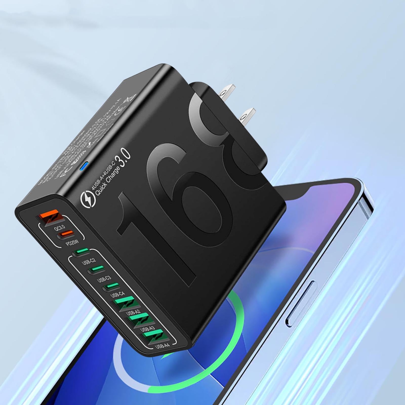 NIUBWJL 150w Charging Station for Multiple Devices, 8-Port USB C ...