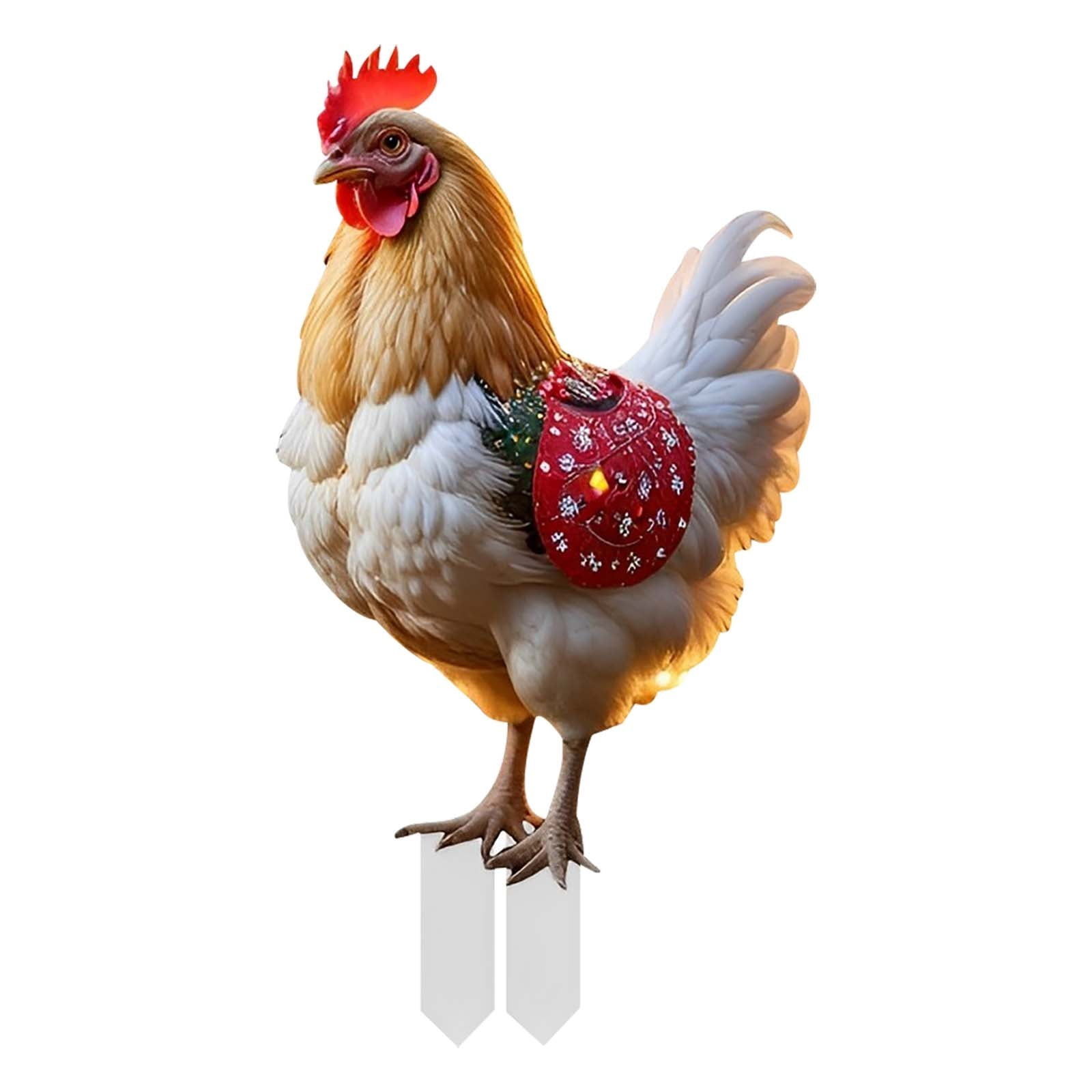 NIUBWJL Christmas Chicken Ground Plug Decoration Outdoor Christmas ...