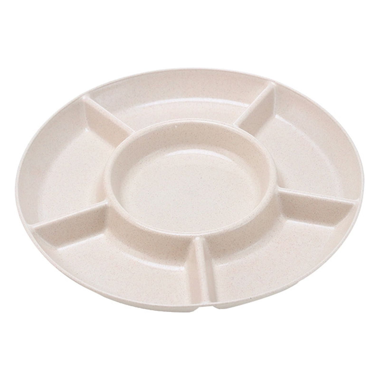 NIUBWJL Rotating Snack Tray with Lid, Plastic Divided Serving Dishes ...