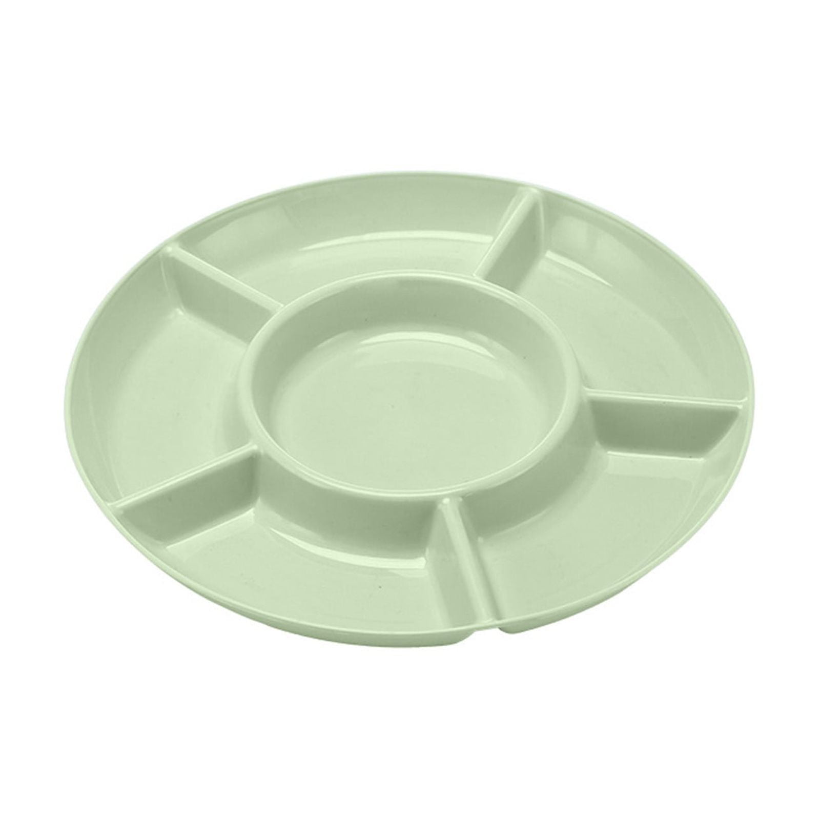 NIUBWJL Rotating Snack Tray with Lid, Plastic Divided Serving Dishes ...