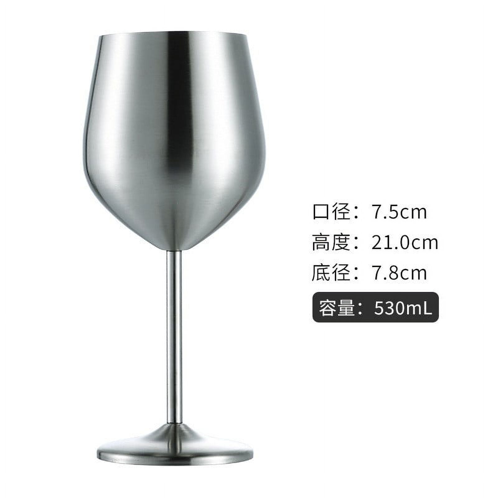 NIUBWJL Stainless Steel Wine Glasses, 17oz Unbreakable Metal Wine Glass ...