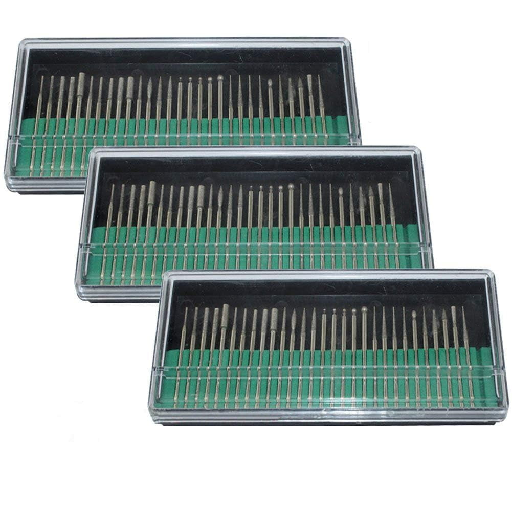 NIUPIKA Diamond Burr Bits Drill for Glass, Gemstone, Metal - 30 Pcs, 2 ...