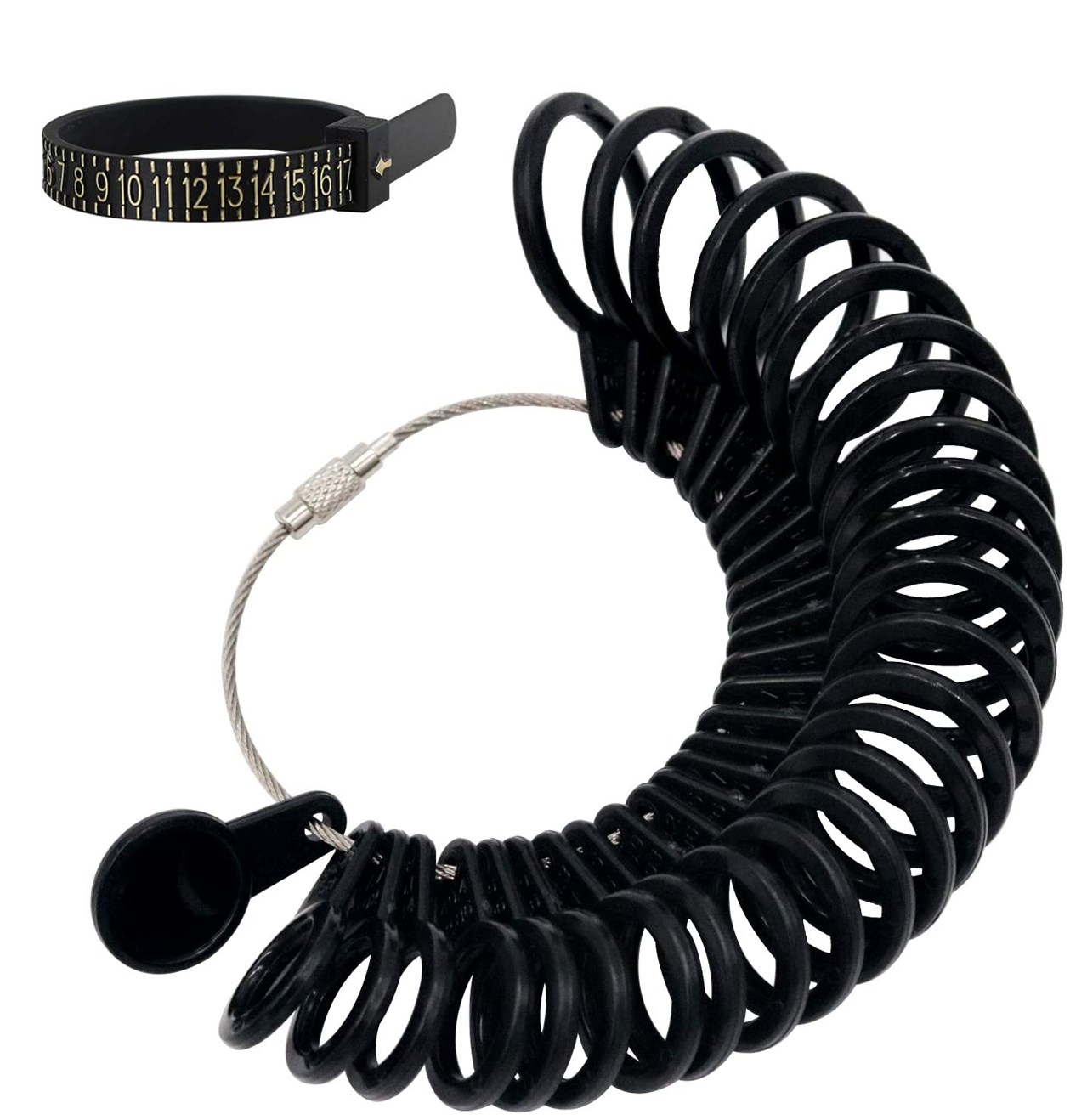 Ring Sizer Measuring Tool Set Steel Mandrel Ring Sizing Kit Finger Size ...