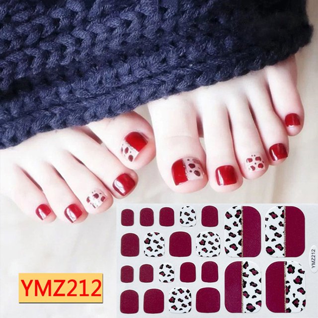 NIUREDLTD DIY Toe Nail Stickers Full Wraps Nail Polish Stickers Nail ...
