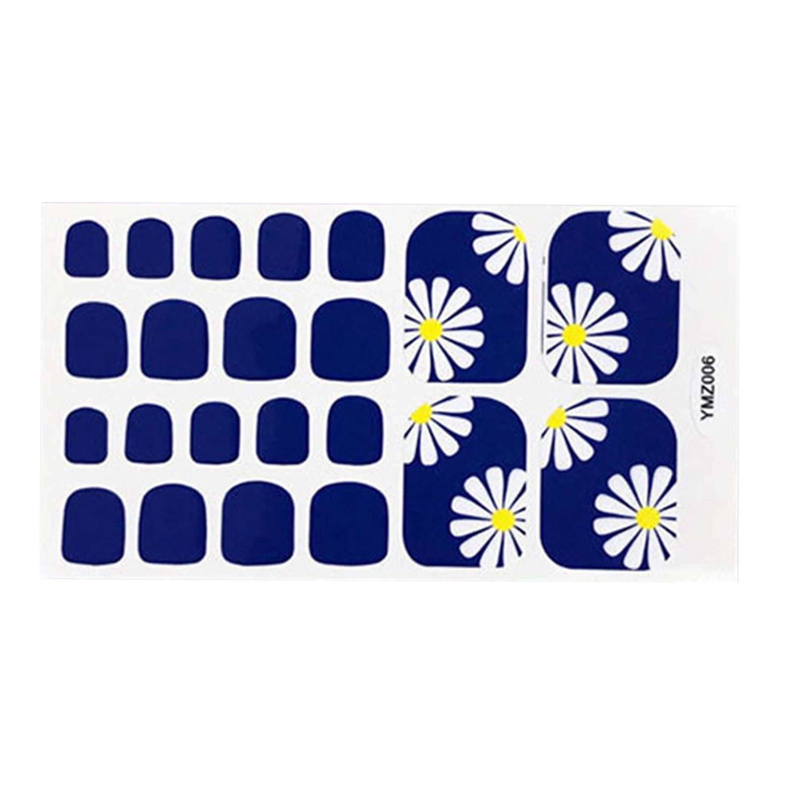 NIUREDLTD DIY Toe Nail Stickers Nail File Set Full Wraps Nail Polish ...