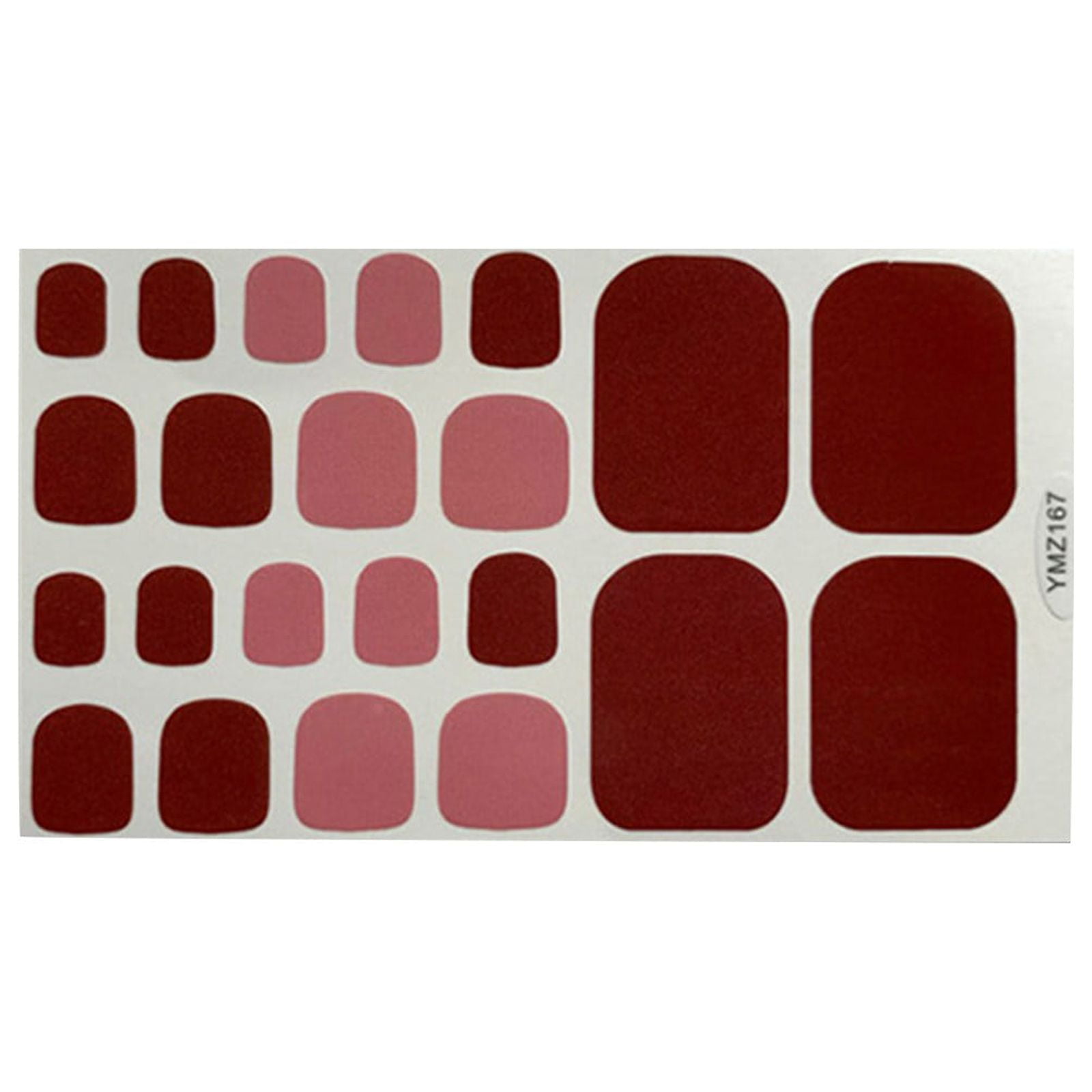 NIUREDLTD DIY Toe Nail Stickers Nail File Set Full Wraps Nail Polish ...