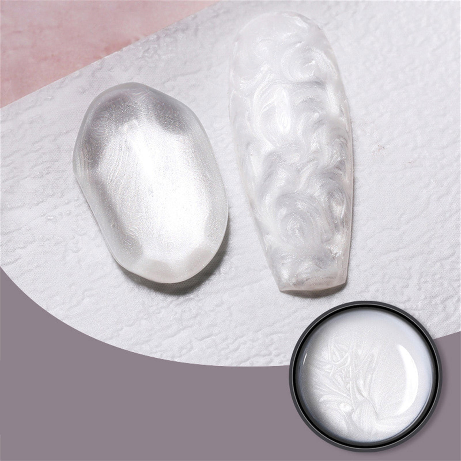 NIUREDLTD Nail Polish Threaded Shell Nail Polish Adhesive Net Red Pearl ...