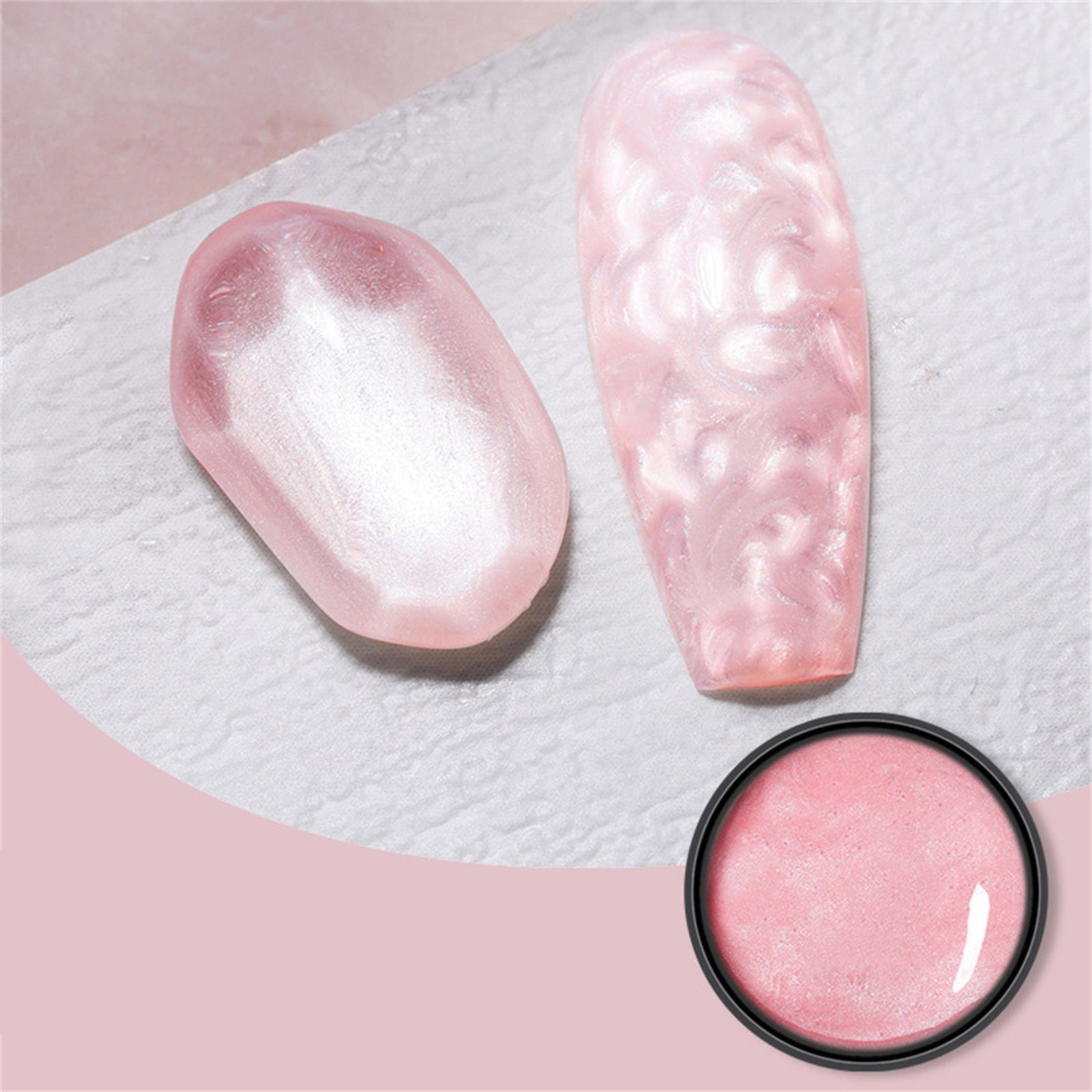 NIUREDLTD Nail Polish Threaded Shell Nail Polish Adhesive Net Red Pearl ...