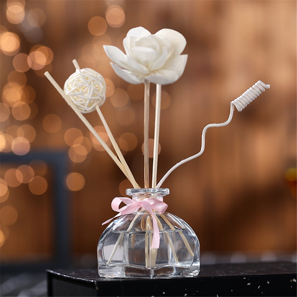 NIUREDLTD Reed Oil Diffusers with Natural Sticks, Glass Bottle and ...