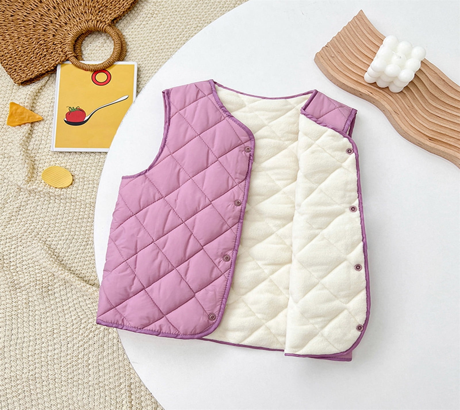 NIUREDLTD Toddler Children Kids Baby Boys Girls Winter Solid Coats Sleeveless Vest Jacket Outer ...