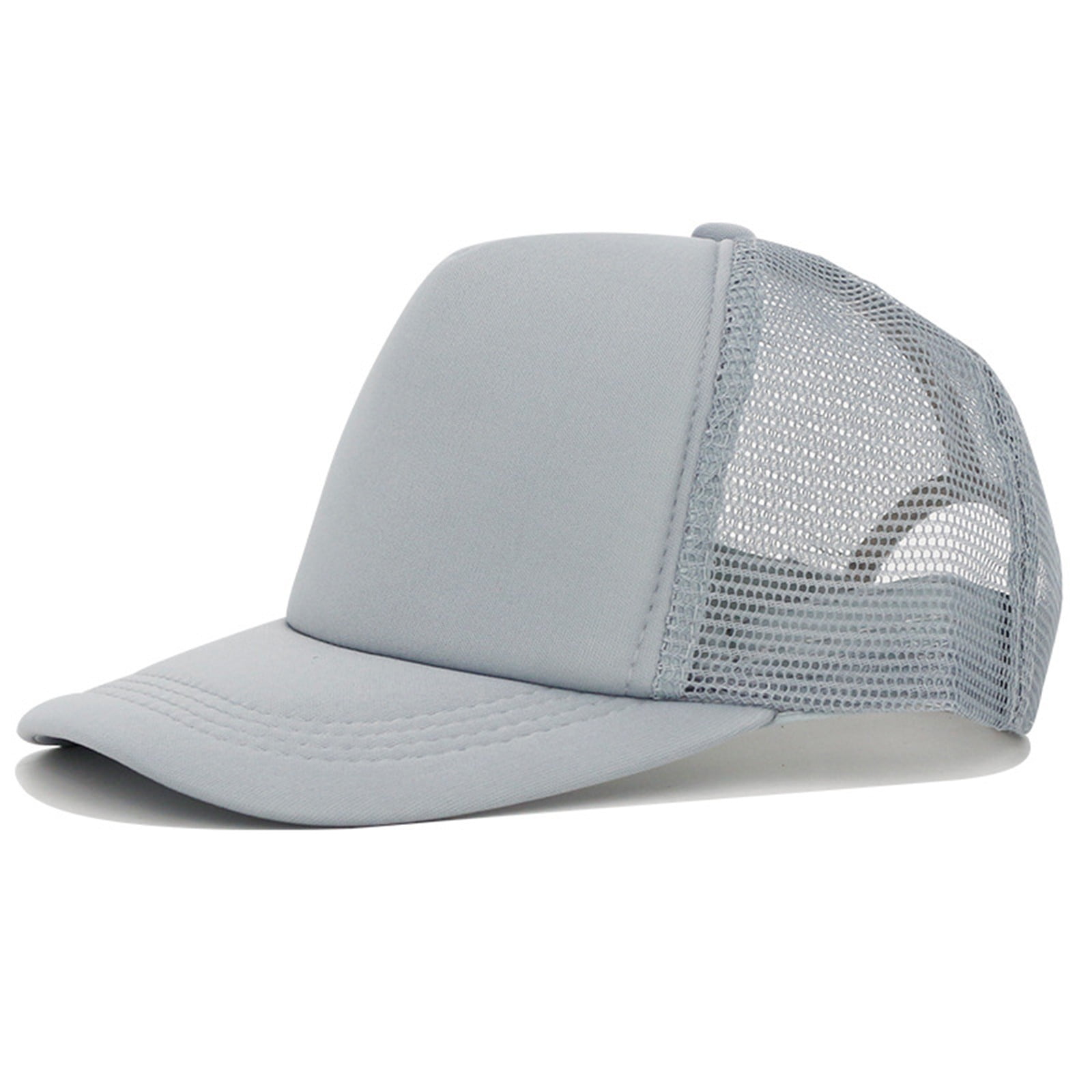 NIUREDLTD Women's Trucker Cap Solid Color Mesh-Back Baseball Cap Wide ...