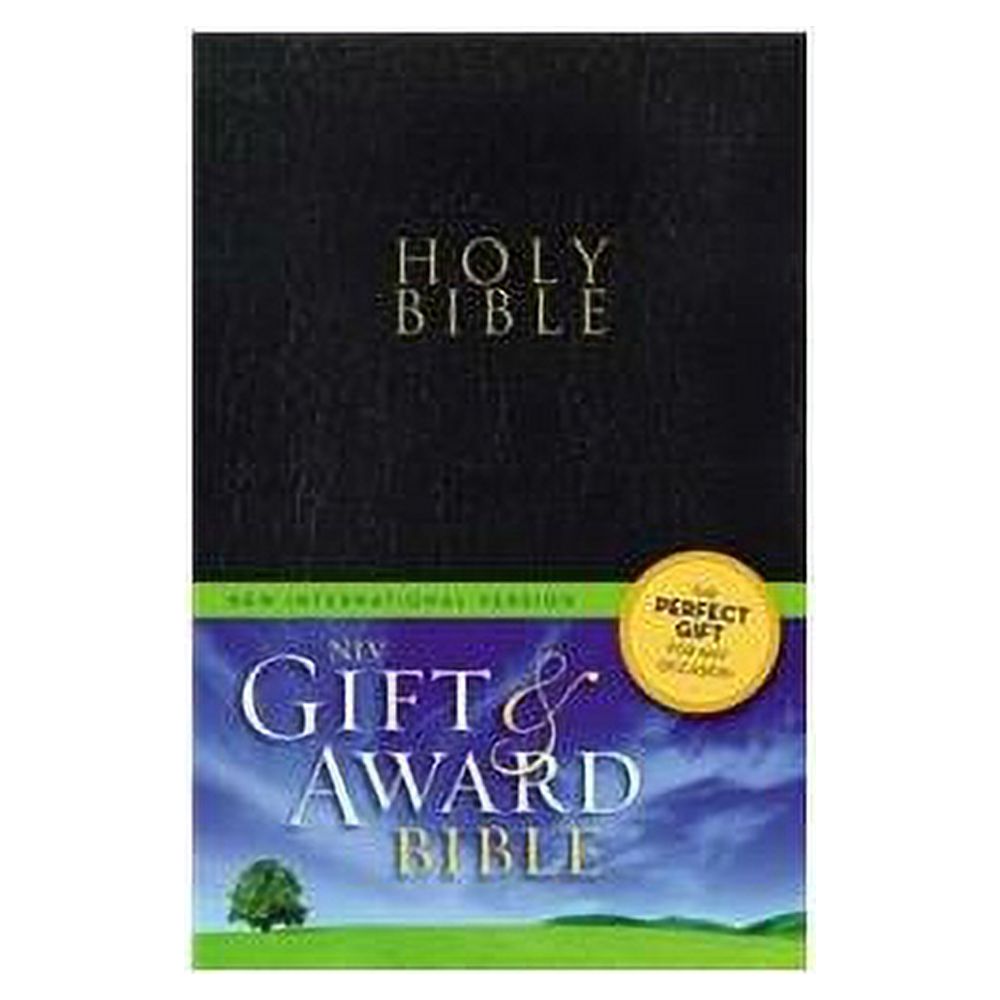 NIV Gift & Award Bible-Black Leather-Look - Walmart.com