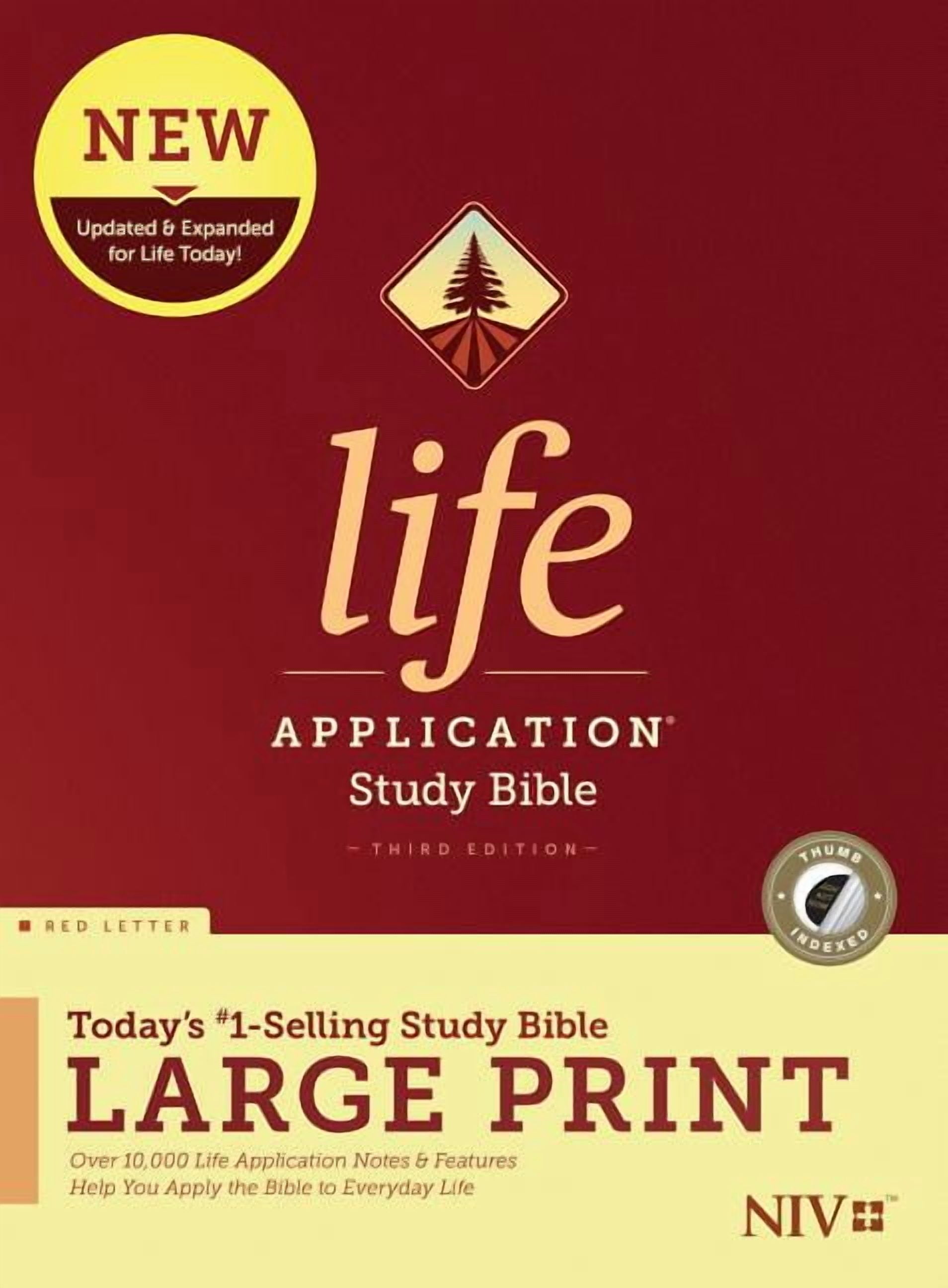 NIV Life Application Study Bible, Third Edition, Large Print (Red ...