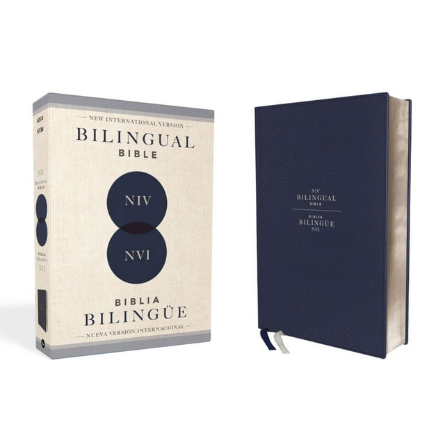 NIV/NVI 2022 Bilingual Bible, Leathersoft, Navy / NIV/NVI 2022 Biblia ...