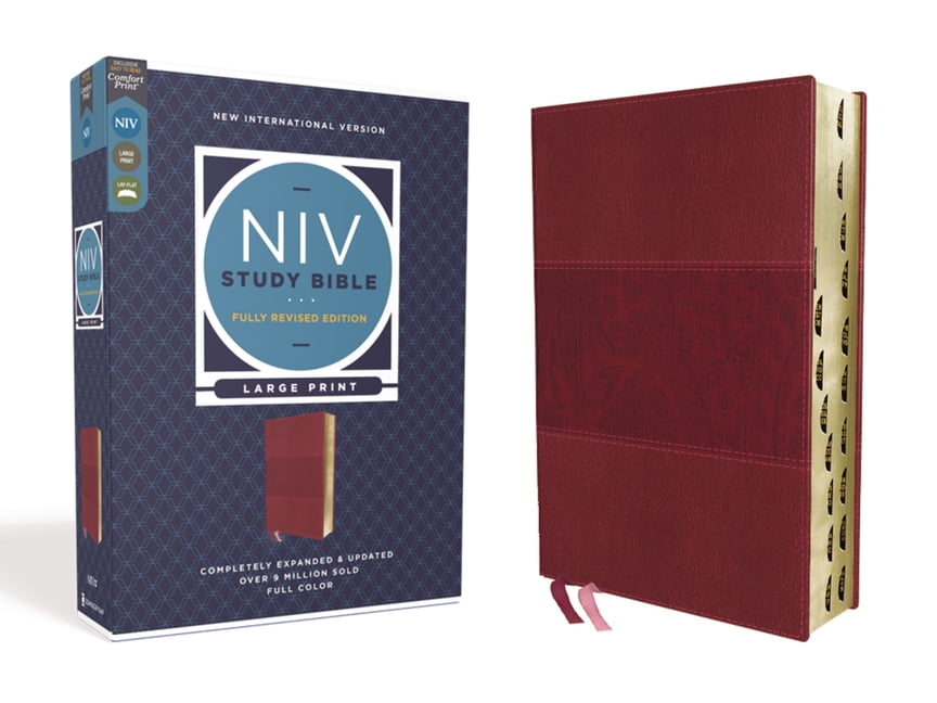 Zondervan NIV Study Bible, Revised Edition, Large Print, Leathersoft ...