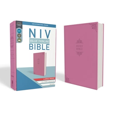 Niv, Bible for Kids, Large Print, Leathersoft, Pink, Red Letter Edition ...
