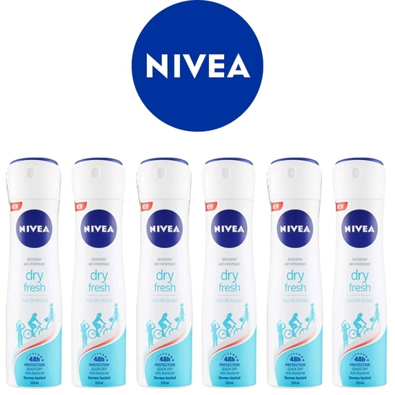 NIVEA Dry Fresh Anti-Perspirant Deodorant Spray for Women, 48h ...