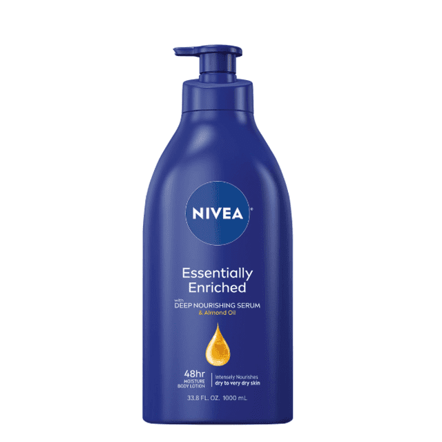 NIVEA Essentially Enriched Body Lotion for Dry Skin, 33.8 Fl Oz Pump ...