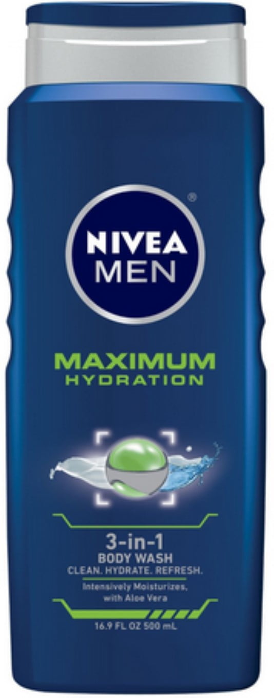 NIVEA FOR MEN Maximum Hydration 3-in-1 Body Wash , 16.9 oz - Walmart.com