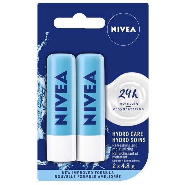 NIVEA Hydro Care Lip Balm Sticks, Duo Pack, 2 x 4.8g {Imported from ...