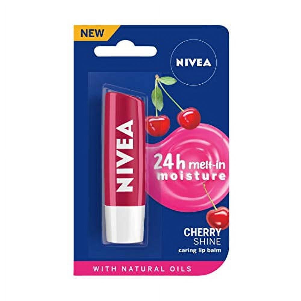 Nivea Moisture Lip Balm With Shimmer Fruity Cherry Shine 4 8g