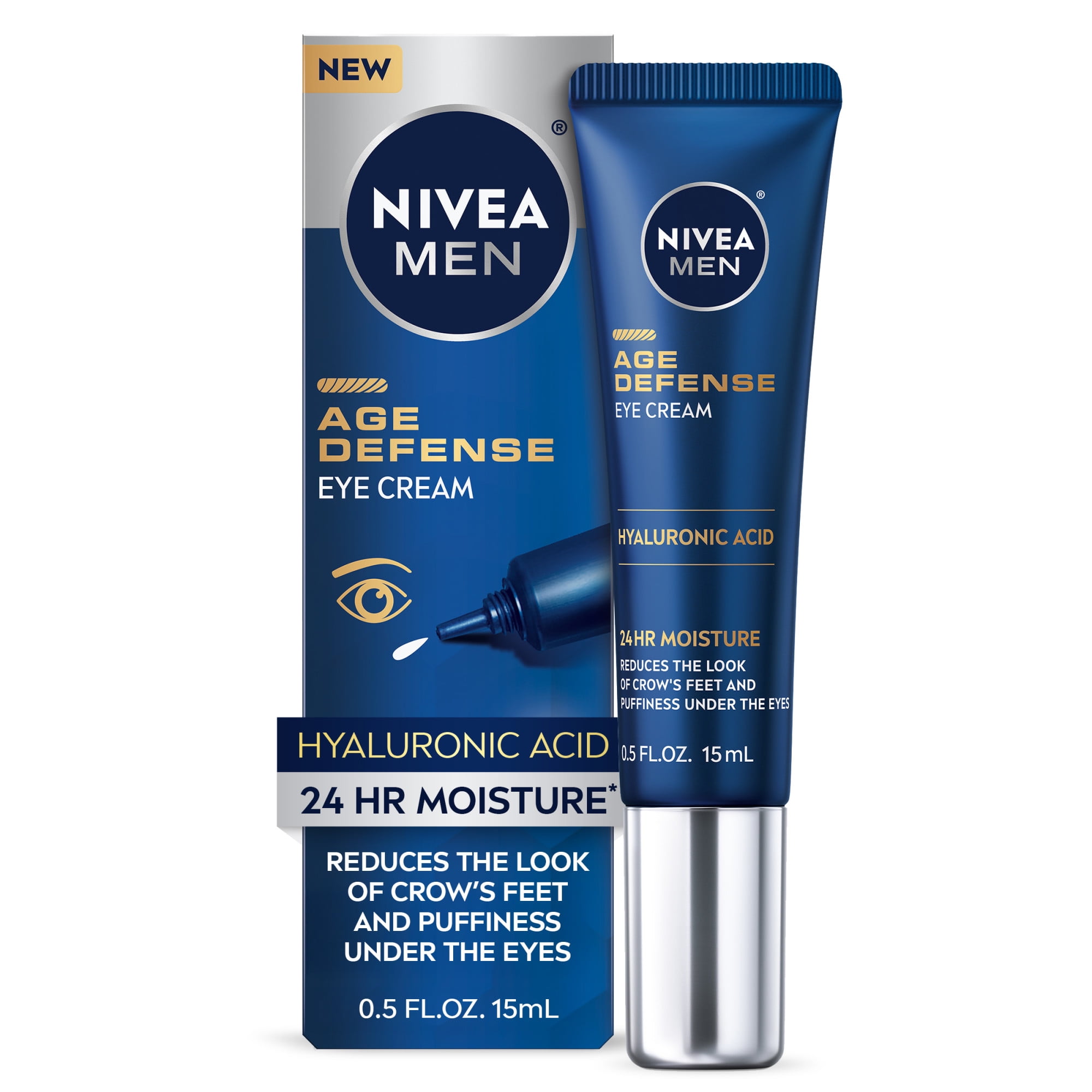 NIVEA MEN Age Defense Eye Cream for Crow's Feet, Dark Circles & Puffy ...