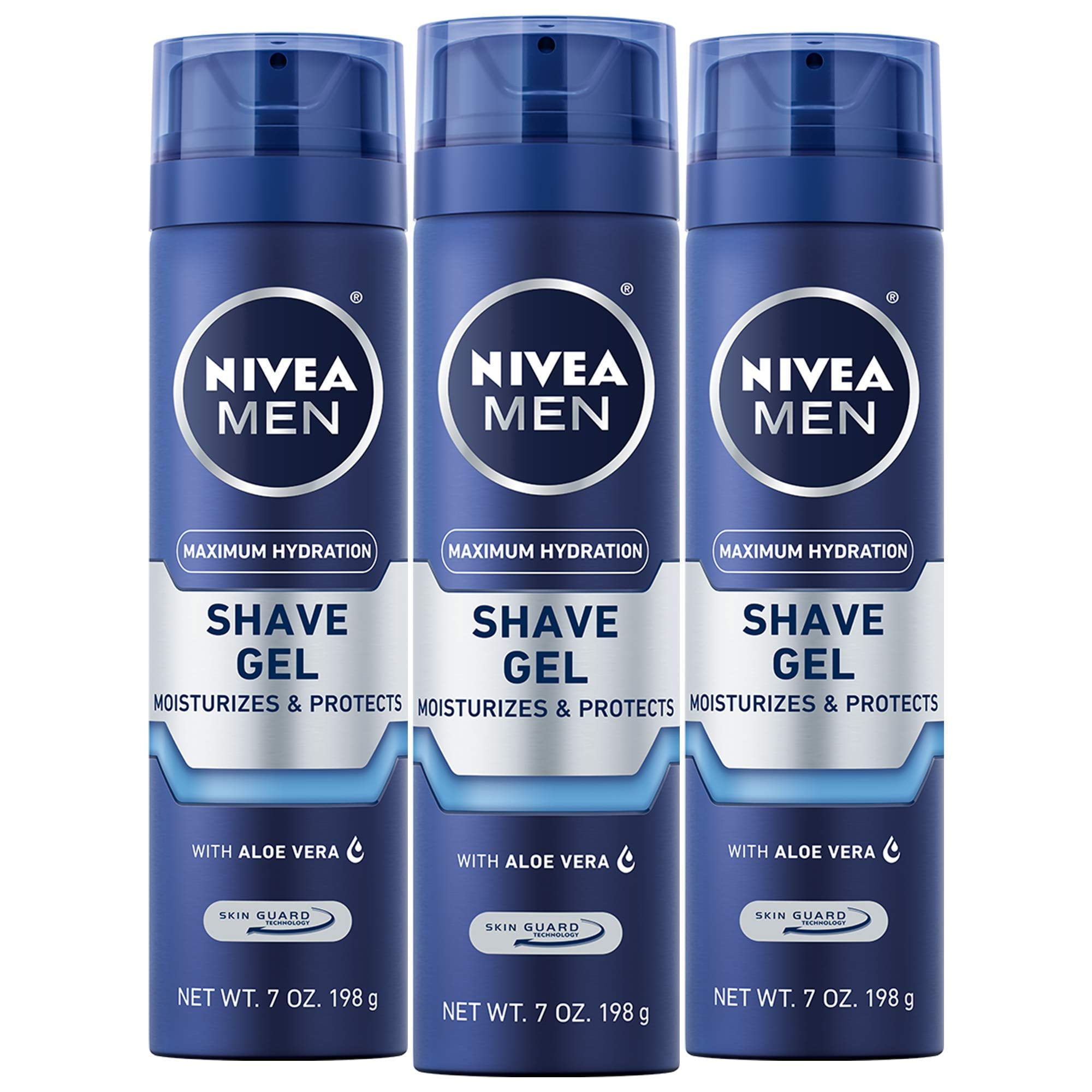 NIVEA MEN Hydration Shave Gel, Aloe Vera and Provitamin B5, 3 Pack, 7 ...