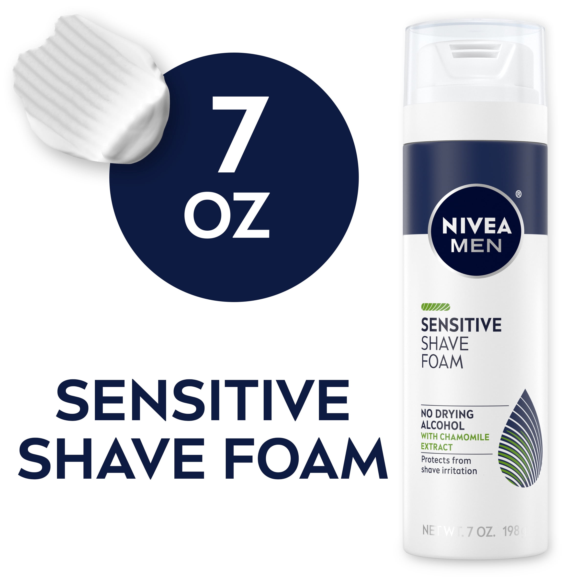 NIVEA Men Sensitive Shaving Foam, 7 oz. Can - Walmart.com
