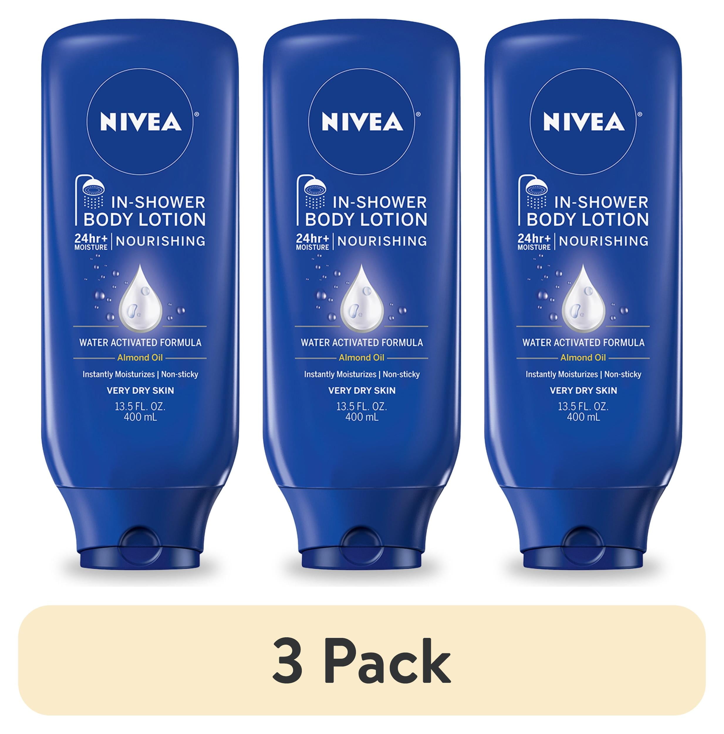 (3 pack) NIVEA Nourishing In Shower Lotion for Very Dry Skin, 24-Hour ...
