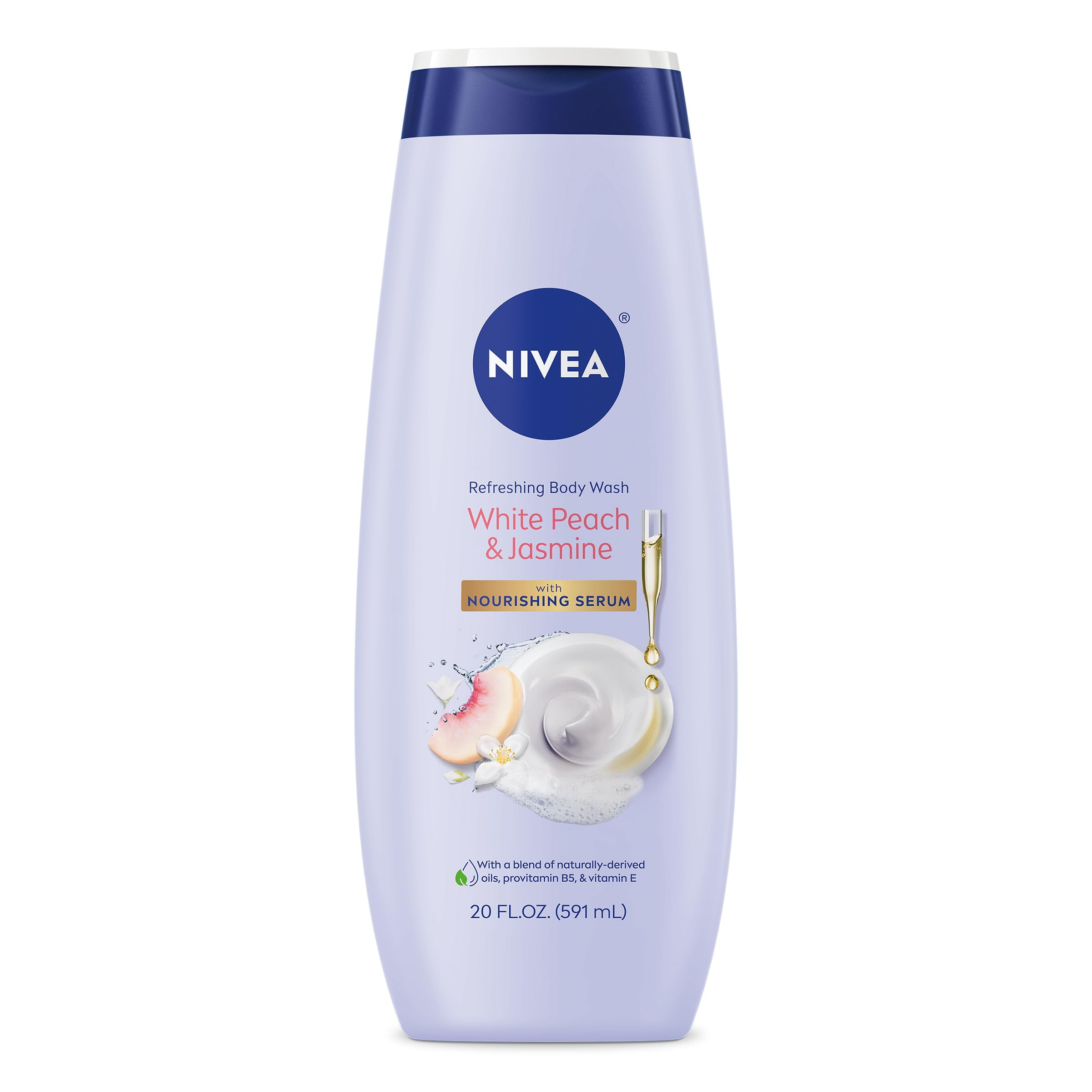 NIVEA Refreshing White Peach SBF3 and Jasmine Body Wash with Nourishing ...