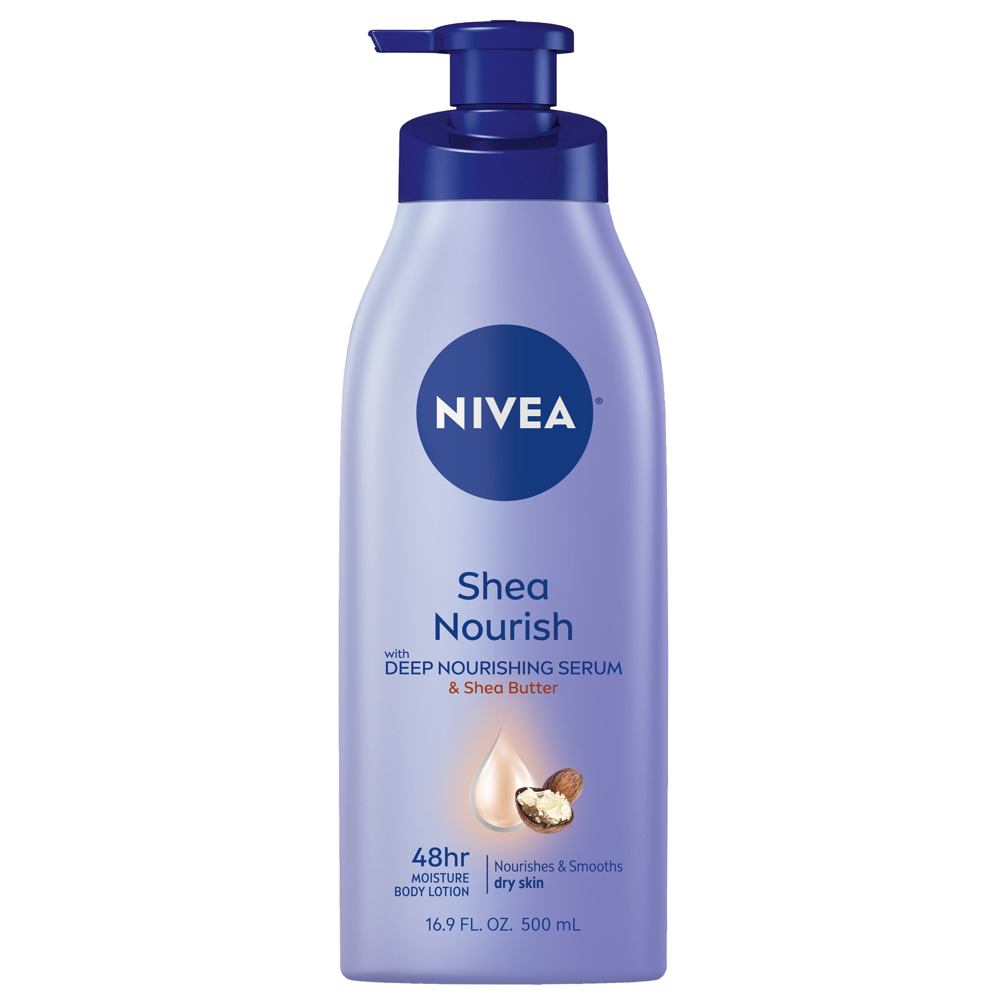 NIVEA Shea Nourish Body Lotion for Dry Skin with Hyaluronic Acid and Shea Butter, 16.9 fl oz ...