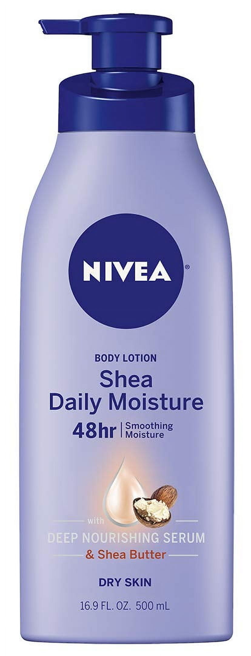 NIVEA Shea Nourish Body YYF14 Lotion with Deep Nourishing Serum and Shea Butter, 48-Hour ...