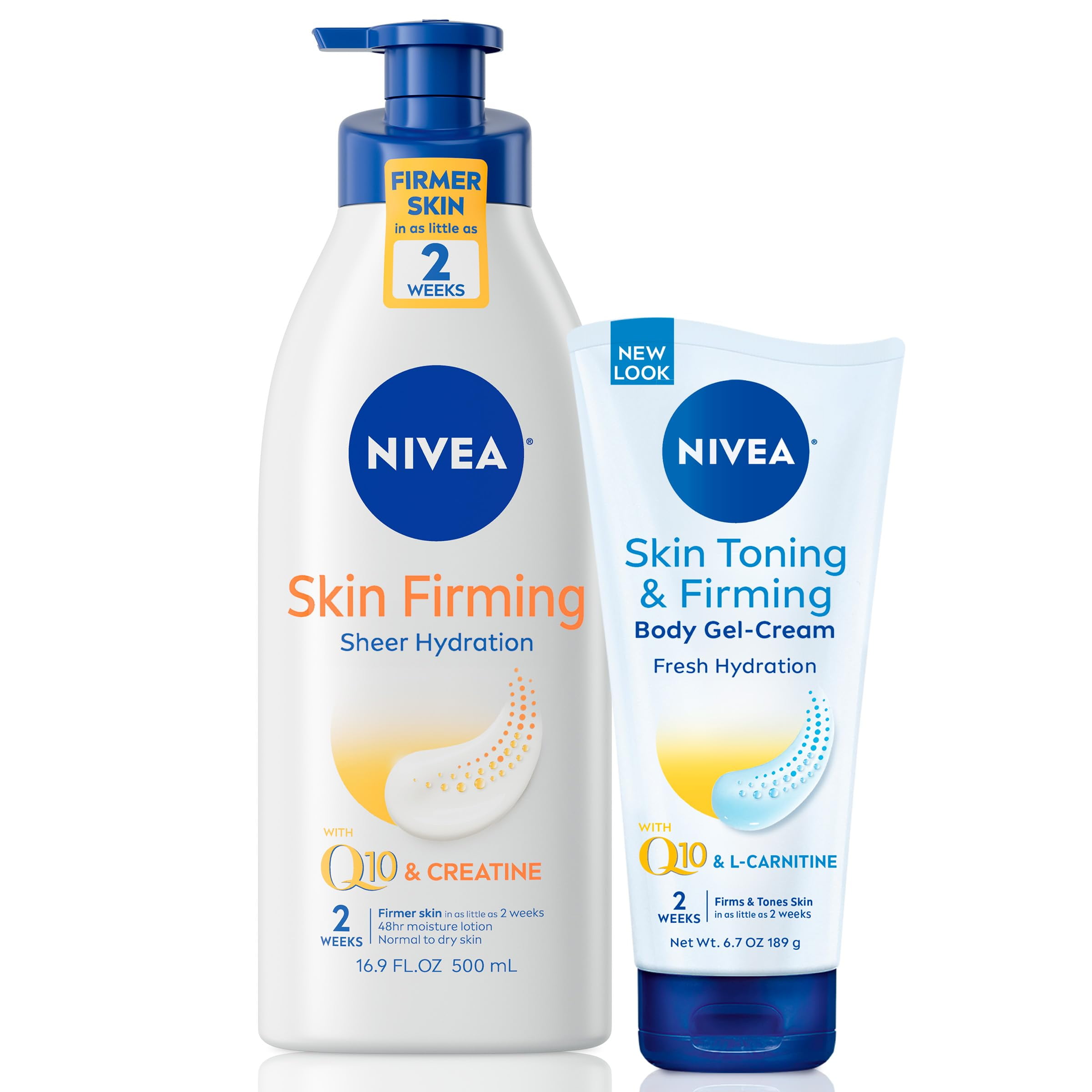 NIVEA Sheer Hydration Skin SBF3 Firming Body Lotion (16.9 Fl Oz) + Skin ...