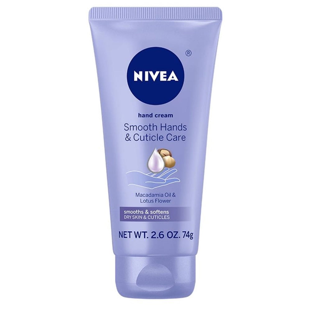 NIVEA Smooth Hands and Cuticle Care Hand Cream, 2.6 oz, Fast Absorbing, Softens Dry Skin ...